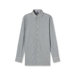 Businesshemd OLYMP "OLYMP Luxor 24/Seven, modern fit, New Kent", Herren, Gr. 41, Normaler Arm, grau, gr&uuml;n, 64% Baumwolle, 27% Polyester, 9% Elasthan, Hemden