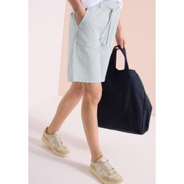 Shorts Cecil, Damen, Gr. L (42), blau (diamond blau), Web, 98% Baumwolle, 2% Elasthan, unifarben, comfort fit kurz, Hosen Shorts, Middle Waist