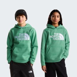 Kapuzensweatshirt The North Face "TEEN TNF ESSENTIAL DREW PEAK HOODIE", M&auml;dchen, Gr. M, dimmed algae, Obermaterial: 68% Baumwolle, 32% Polyester, normal, Rundhals, angesetztes B&uuml;ndchen, Sweatshirts