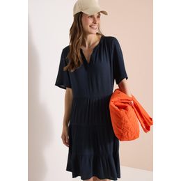 Sommerkleid Cecil, Damen, Gr. L (42), US-Gr&ouml;&szlig;en, universal blau, Stoff, 100% Viskose, gemustert, comfort fit kniefrei, Rundhals, normaler Saum, Kleider Sommerkleid, mit grafischem Muster