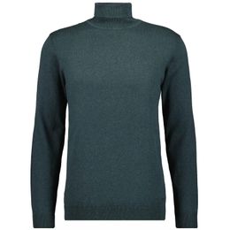 Rundhalspullover Ragman, Herren, Gr. 52, gr&uuml;n (dunkelgr&uuml;n, 357), Strick, 95% Baumwolle 5% Kaschmir, hoch geschlossener Ausschnitt, Pullover Rundhalspullover