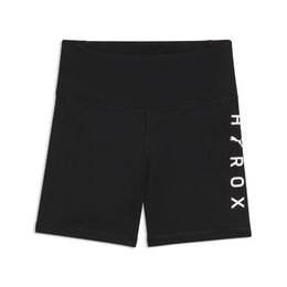 Trainingstights Puma "W X HYROX ESS SHORT TIGHT", Damen, Gr. L, N-Gr, schwarz (Puma schwarz), Interlock, Obermaterial: 85% Polyester, 15% Elasthan, schmal kniefrei, Hosen, schmale Passform, f&uuml;r Training, sportlicher Stil
