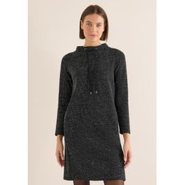 Shirtkleid Cecil, Damen, Gr. XL (44), US-Gr&ouml;&szlig;en, schwarz, Web, Obermaterial: 51% Polyester, 49% Baumwolle. Futter: 100% Modal, meliert, comfort fit knieumspielend, Rundhals, abgesteppt, Kleider Shirtkleid, knielang