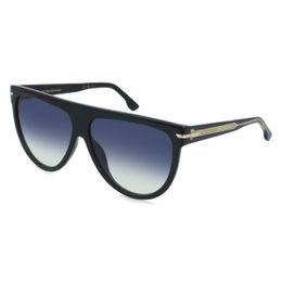 Victoria Beckham VB 1004/S | Damen-Sonnenbrille | Fassung: Vollrand, Browline, Acetat, Schwarz Kristall | Glasfarbe: Blau
