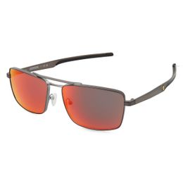 Scuderia Ferrari 0FZ5001 | Herren-Sonnenbrille | Fassung: Vollrand, Quadratisch, Metall, Gun Dunkel | Glasfarbe: Rot Verspiegelt Gold