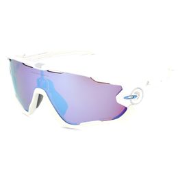 Oakley OO9290 JAWBREAKER | Herren-Sonnenbrille | Fassung: Vollrand, Oval, Kunststoff, Wei&szlig; | Glasfarbe: Rot Spiegel Rose
