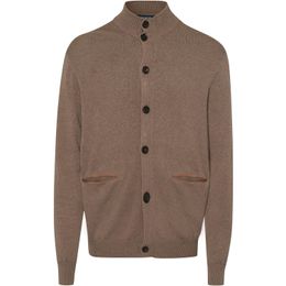 Highmoor Cardigan mit Lederdetails Beige Melange (Gr&ouml;&szlig;e: M)