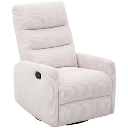 CARRYHOME Relaxsessel, Beige, Metall, Textil, 78x107x95 cm, Relaxfunktion, Wohnzimmer, Sessel, Relaxsessel