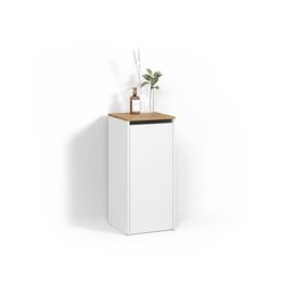 BADSCHRANK Paolina Wei&szlig;/Artisan 40.2 x 88.2 cm mit W&auml;schkorb
