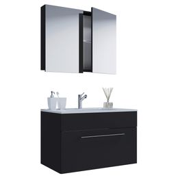 Badezimmer Badinos 3-tlg. Schwarz