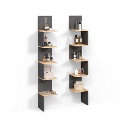 ECKREGAL Vesuvio Anthrazit 28 x 175.4 cm 2er Set