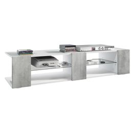 Vladon LOWBOARD Movie Fronten in Beton Oxid Optik