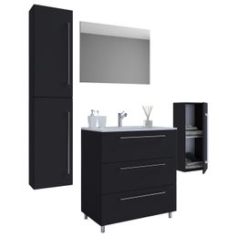 Badezimmer Schubo 5-tlg. Schwarz