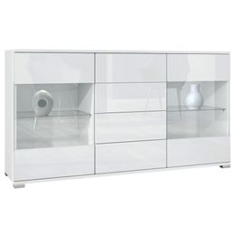 Vladon SIDEBOARD Bari Wei&szlig; Hochglanz