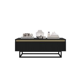 COUCHTISCH Selene Schwarz matt 109 cm mit Metallrahmen