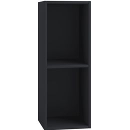 Schallplattenregal Platto in Schwarz, 2-fach