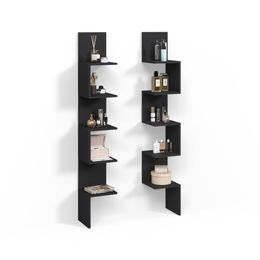 ECKREGAL Vesuvio Schwarz 28 x 175.4 cm 2er Set