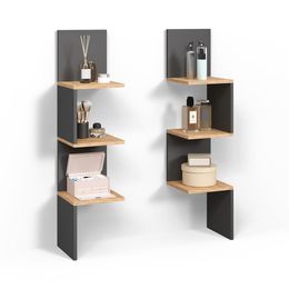 ECKREGAL Vesuvio Anthrazit 28 x 116.4 cm 2er Set