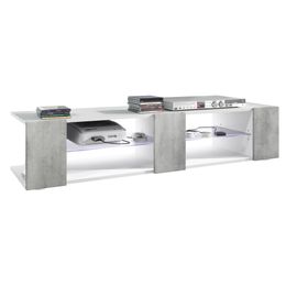 Vladon LOWBOARD Movie Fronten in Beton Oxid Optik