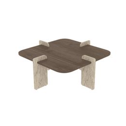 COUCHTISCH mit asymmetrischen Beinen 90/90/35 cm