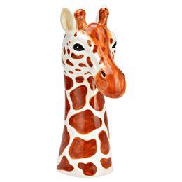 Vase Giraffe Kopf aus Keramik Braun