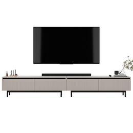 TV-LOWBOARD 2er-Set Selene Kaschmir matt 280 cm mit Metallrahmen