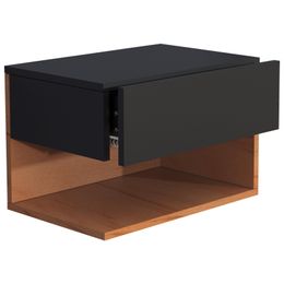 Nachtk&auml;stchen Usal XL Schwarz/Eichefarben