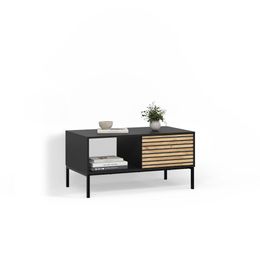 COUCHTISCH Aterno Goldkraft Eiche/Anthrazit mit einer Schublade