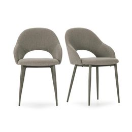 ST&Uuml;HLE 2er-Set mit Stoffbezug und Metallf&uuml;&szlig;en 57/84/54 cm
