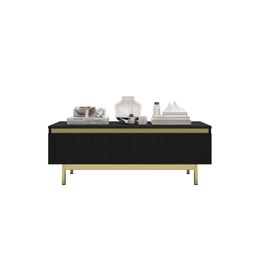 COUCHTISCH Selene Schwarz matt 109 cm mit Metallrahmen