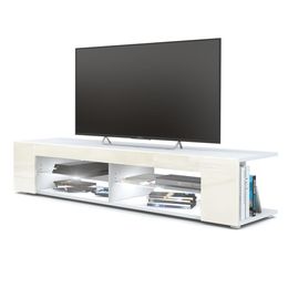 Vladon LOWBOARD Movie Front in Creme Hochglanz