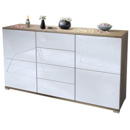Vladon SIDEBOARD Rova Wei&szlig; Hochglanz