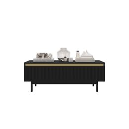 COUCHTISCH Selene Schwarz matt 109 cm mit Metallrahmen