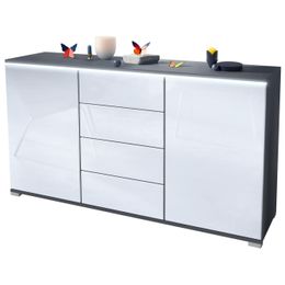 Vladon SIDEBOARD Faro Wei&szlig; Hochglanz