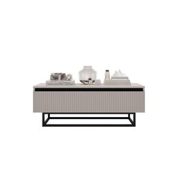 COUCHTISCH Selene Kaschmir matt 109 cm mit Metallrahmen