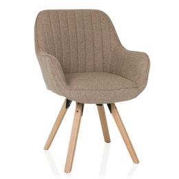 hjh LIVING Polsterstuhl SCANDI SOFT Stoff mit Armlehnen