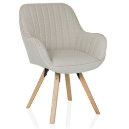 hjh LIVING Polsterstuhl SCANDI SOFT Stoff mit Armlehnen