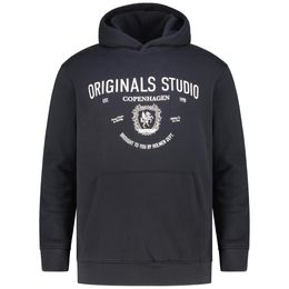 Jack & Jones Herren Gro&szlig;e Gr&ouml;&szlig;en | Jack&Jones Hoodie mit Label-Print Farbe schwarz Gr&ouml;&szlig;e: 5XL