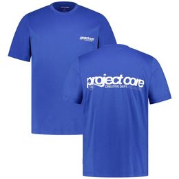Jack & Jones Herren Gro&szlig;e Gr&ouml;&szlig;en | Jack&Jones T-Shirt mit Print auf Vorder-und R&uuml;ckseite Farbe blau Gr&ouml;&szlig;e: 4XL