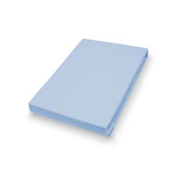 H.G. Hahn-Haustextilien Spannbettlaken Jersey BLUE sky