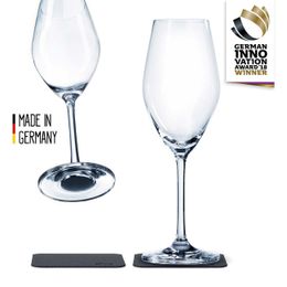 silwy Magnet-Champagnergl&auml;ser, 2er-Set (inkl. Nano-Gel-Untersetzer)