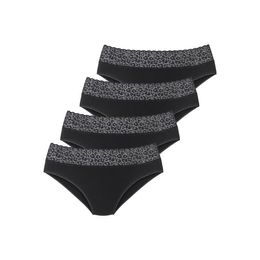 Lascana Jazz-Pants Slips schwarz Gr. 32/34 f&uuml;r Damen. Mit Spitze. Bequem. Nachhaltig.