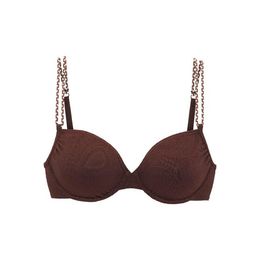 s.Oliver B&uuml;gel-Bikini-Top 'Ada' kaffee Gr. 36 Cup C. Mit Flechtdetails. Mit B&uuml;gel. Nachhaltig.