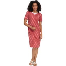 Damen Jerseykleid grapefruit-magenta-bedruckt, Gr&ouml;&szlig;e 50