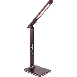 Globo LIGHTING LED Tischleuchte "TANNA", dunkelbraun, H: 53cm, Leuchten, Tischlampe/Arbeitszimmer/B&uuml;rotischleuchte, LED Tischleuchte