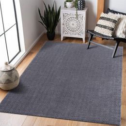 Teppich Carpet City "Frise&eacute;-Teppich FANCY805", grau, B:120cm H:12mm L:160cm, Polypropylen, Teppiche, Teppich, L&auml;ufer, Kurzflor, Einfarbig, 3D-Optik, Zickzack Look, Wohnzimmer