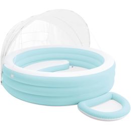 Planschbecken Intex "Canopy Lounge", t&uuml;rkis, B:221cm H:137cm L:277cm, 6-phtalafreies PVC, Planschbecken