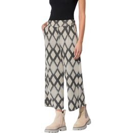 CR&Eacute;ATION L Damen Schlupfhose mit Jacquard-Rauten sand-anthrazit-gemustert Gr&ouml;&szlig;e 40