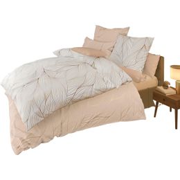 w&auml;schepur unisex Bettw&auml;sche beige-bedruckt Gr&ouml;&szlig;e 40x80/135x200 cm