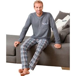 TopTen Herren Schlafanzug grau-kariert Gr&ouml;&szlig;e 52/54